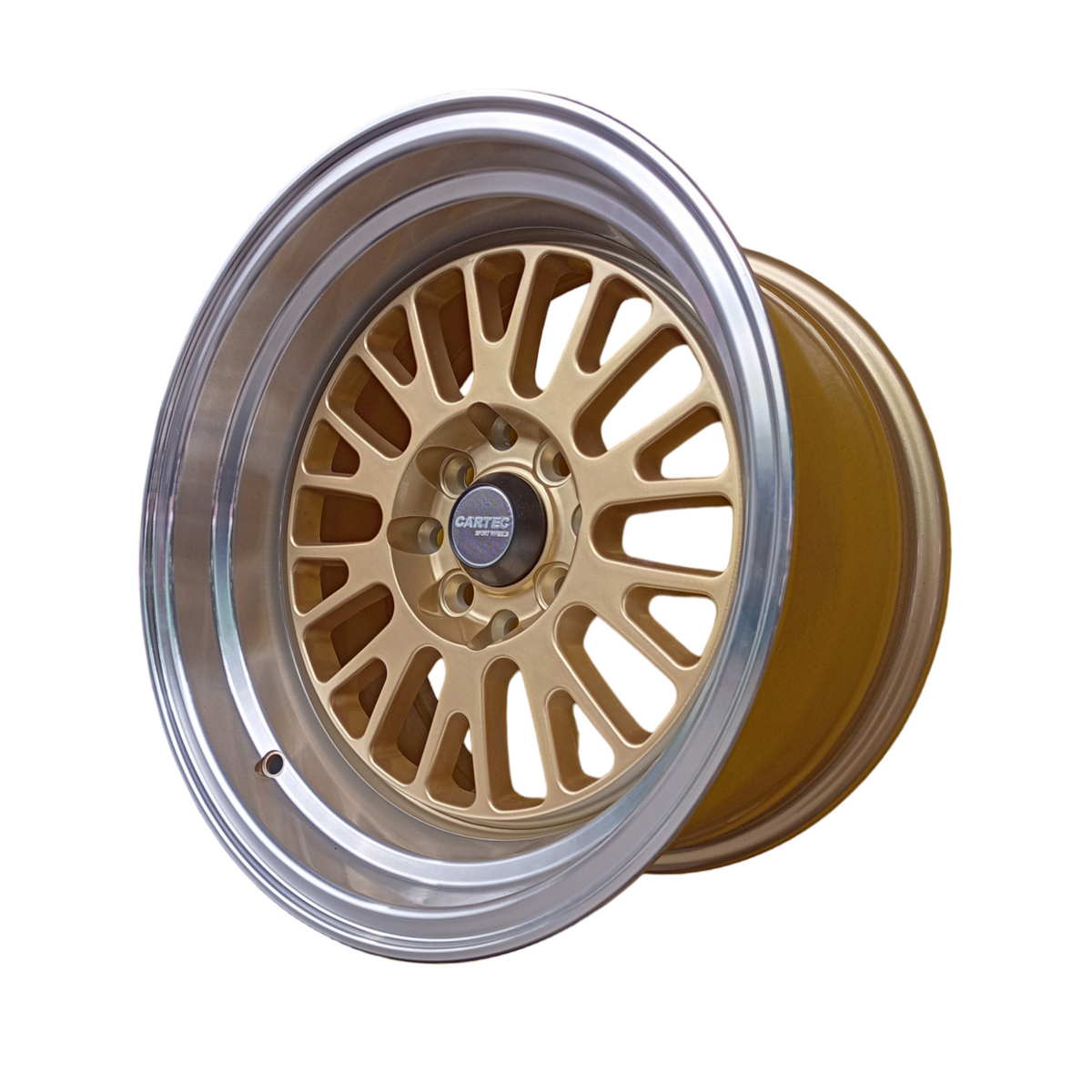 Juego de 4 rines 15 de 8 pulgadas y 4 hoyos - dorado niquelado ...